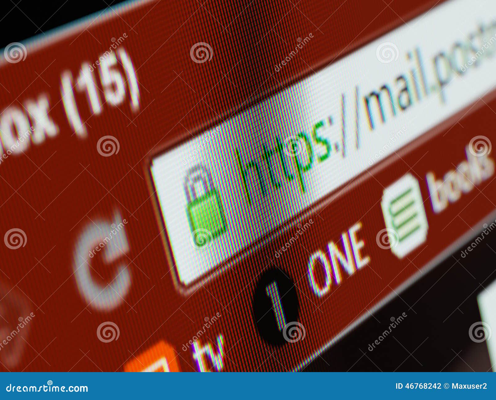 Secure Connection in Abstract Browser Address Bar Editorial Photography ...