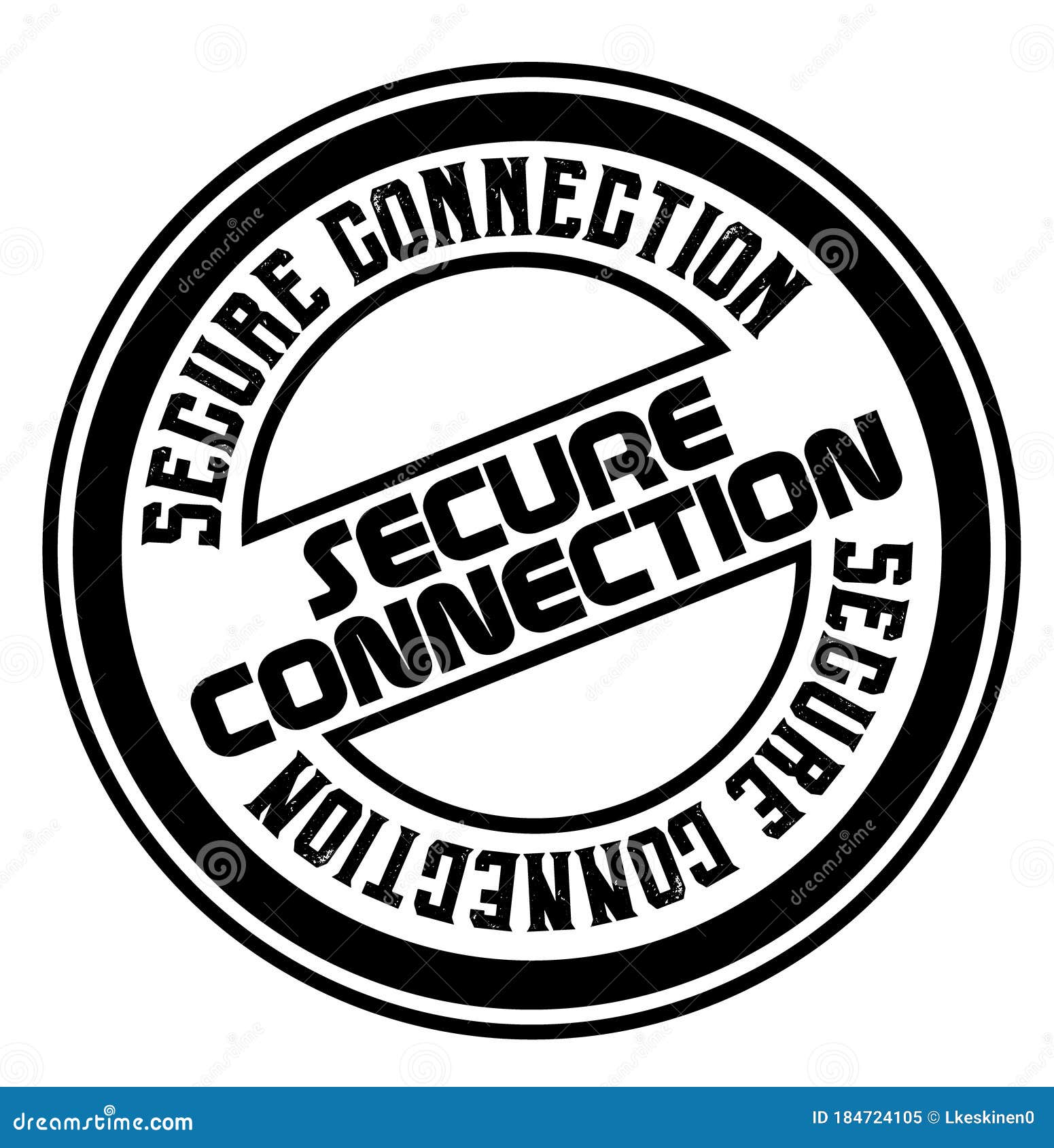 Secure Connection Black Stamp Stock Vector - Illustration of customer ...