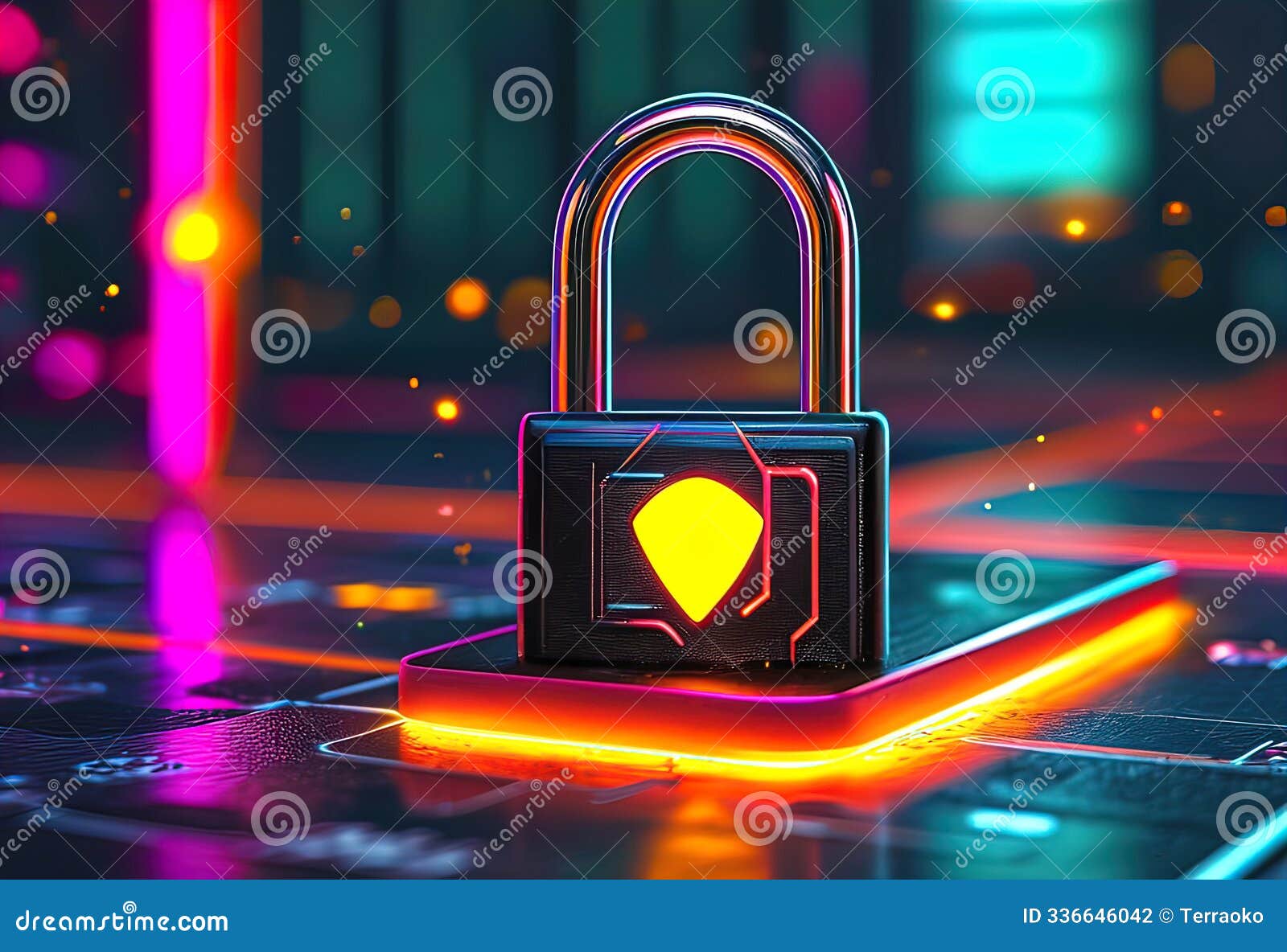 Secure Connection Concept or Cyber Security Service Lock with Login and ...