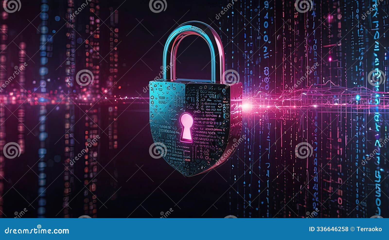 Secure Connection Concept or Cyber Security Service Lock with Login and ...