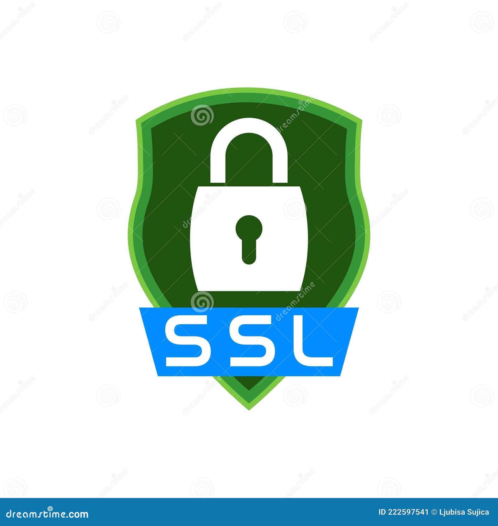 Secure Connection Icon Isolated on White Background Stock Vector ...