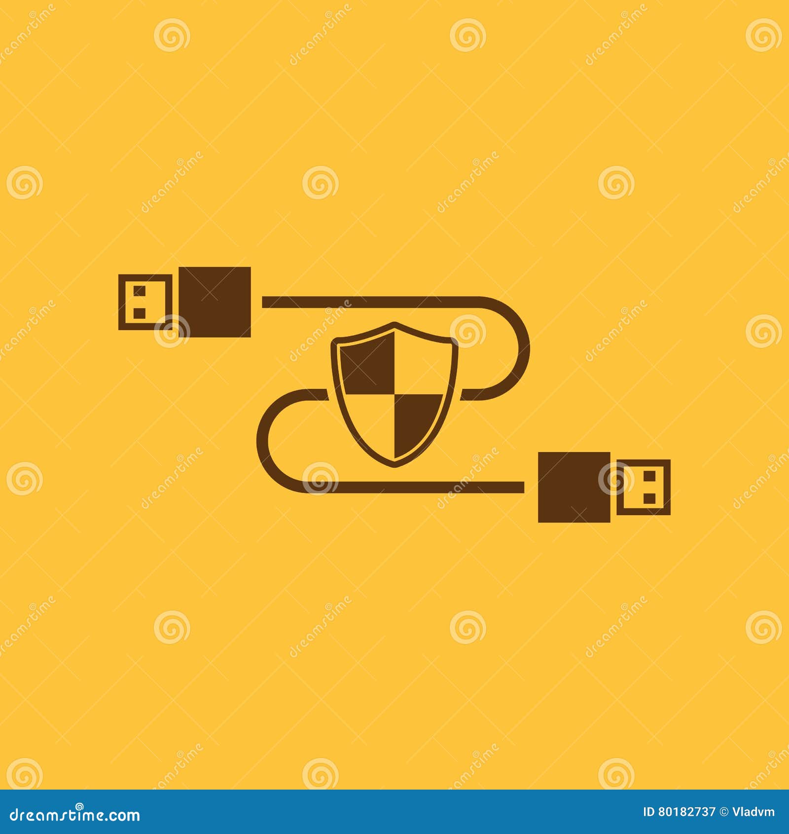The Secure Connection Icon. Transfer And Connection, Data, Antivirus ...