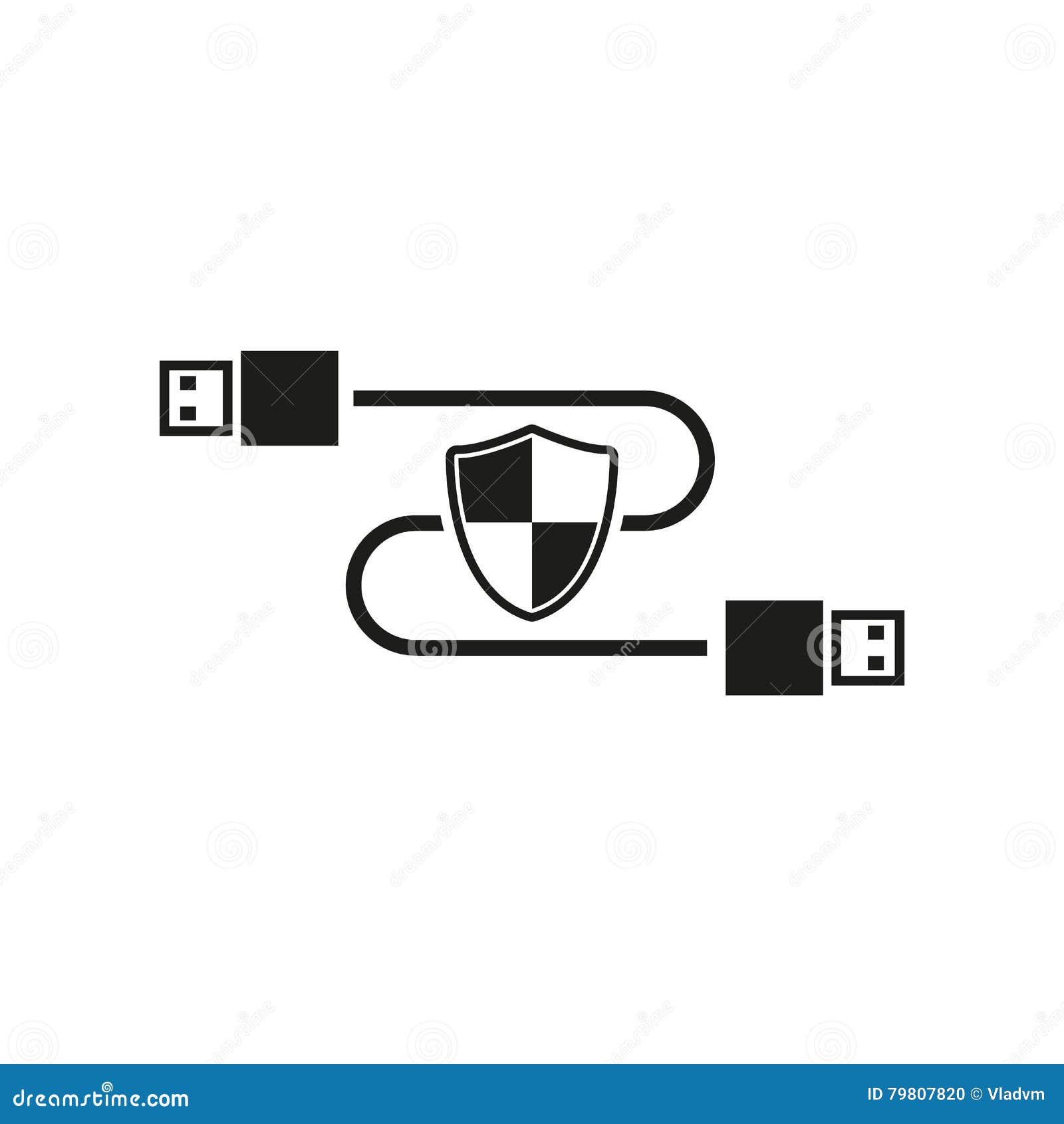 The Secure Connection Icon. Transfer And Connection, Data, Antivirus ...