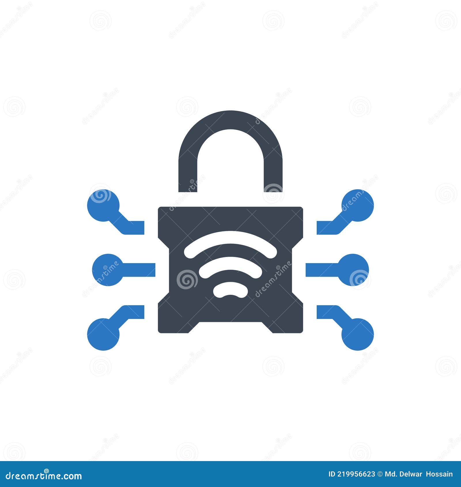 Secure Connection Icon Stock Vector Illustration Of Design 219956623
