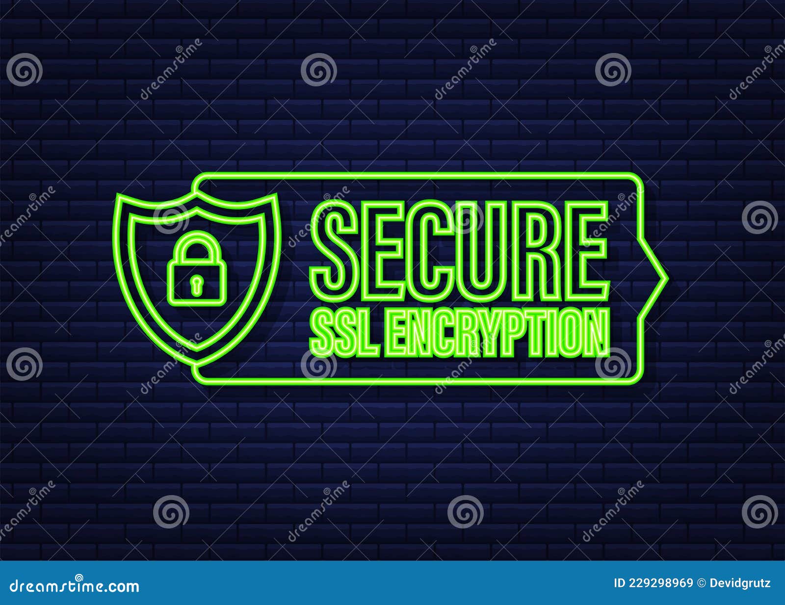 Secure Connection Icon Vector Illustration Isolated on White Background ...