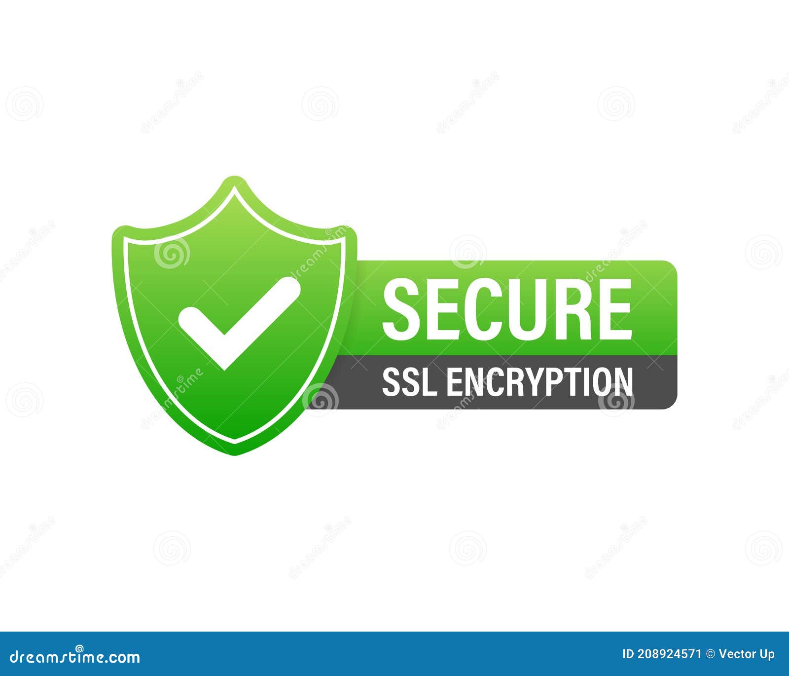 Secure Connection Icon Vector Illustration Isolated On White Background
