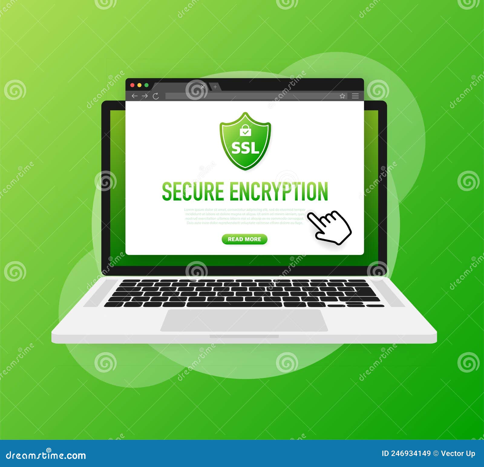 Secure Connection Icon Vector Illustration Isolated on White Background ...