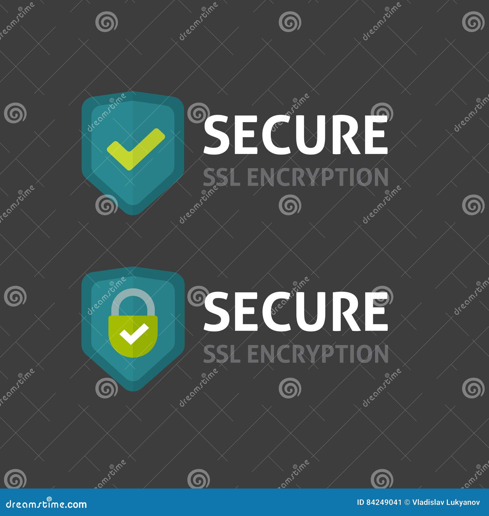 Secure Connection Icon Vector Illustration Isolated On White Background