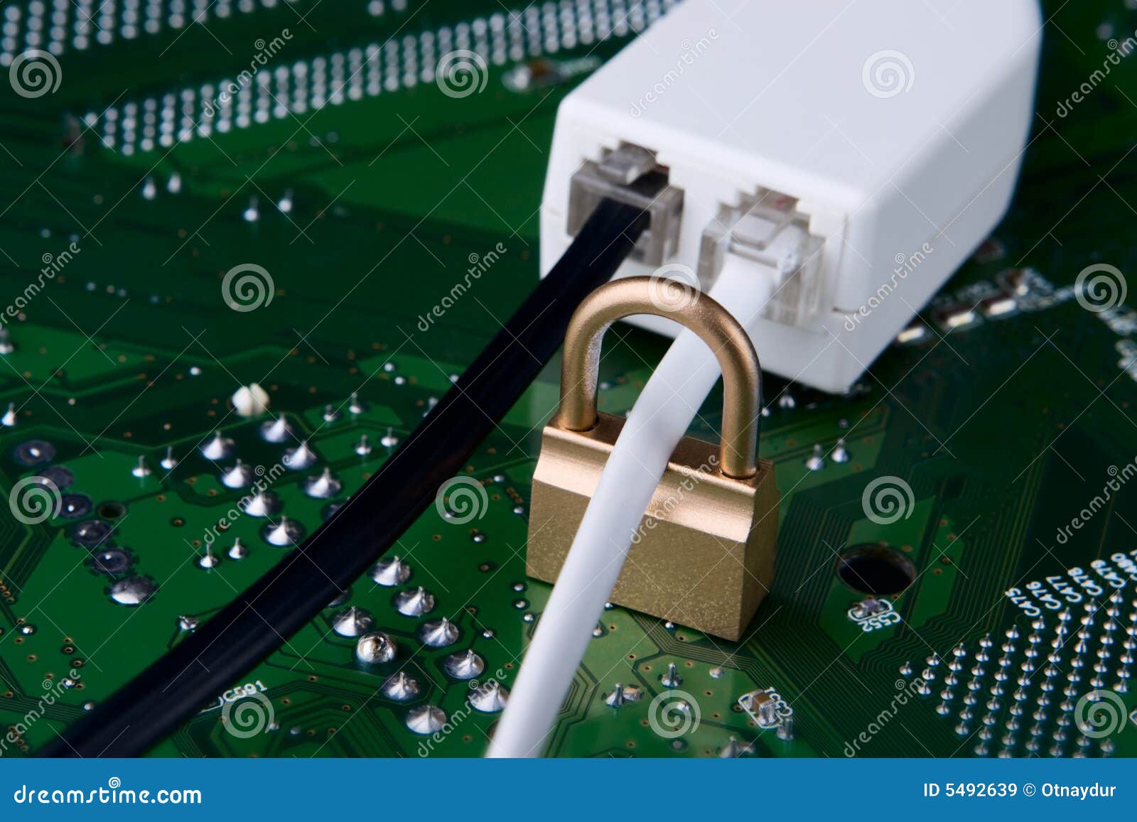 Secure Connection and Unsecure One Concept Stock Image - Image of plug ...