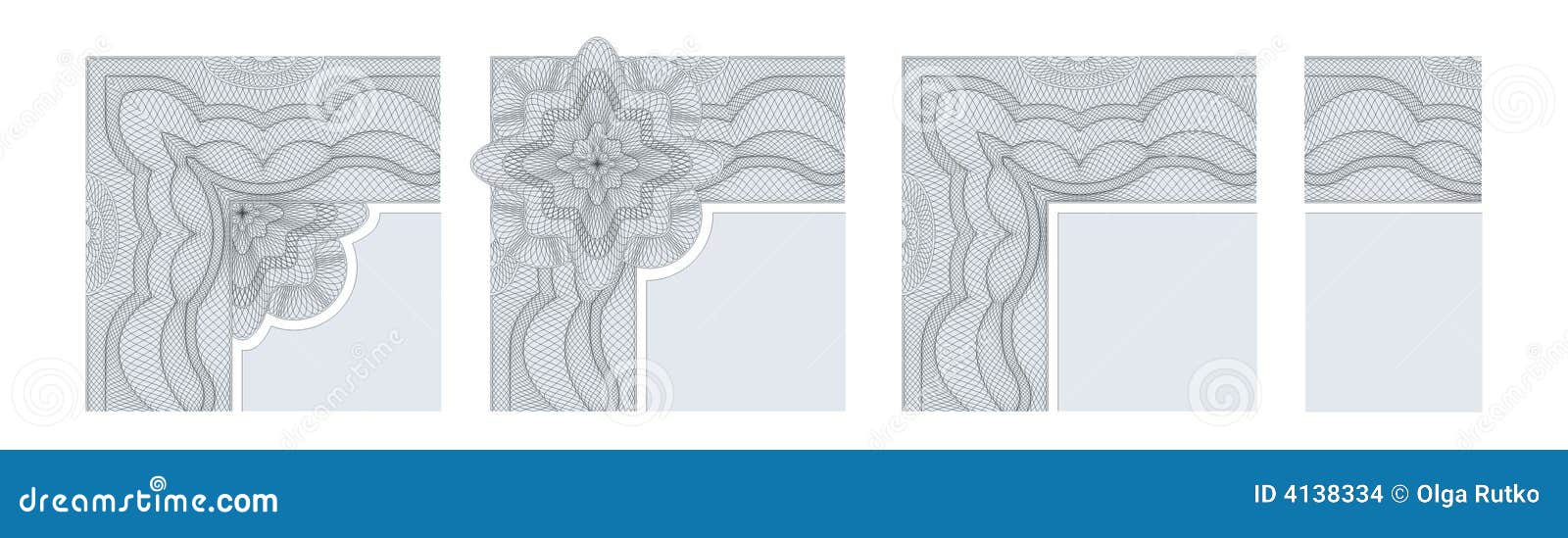 Secure corner stock vector. Illustration of design, microprint - 4138334