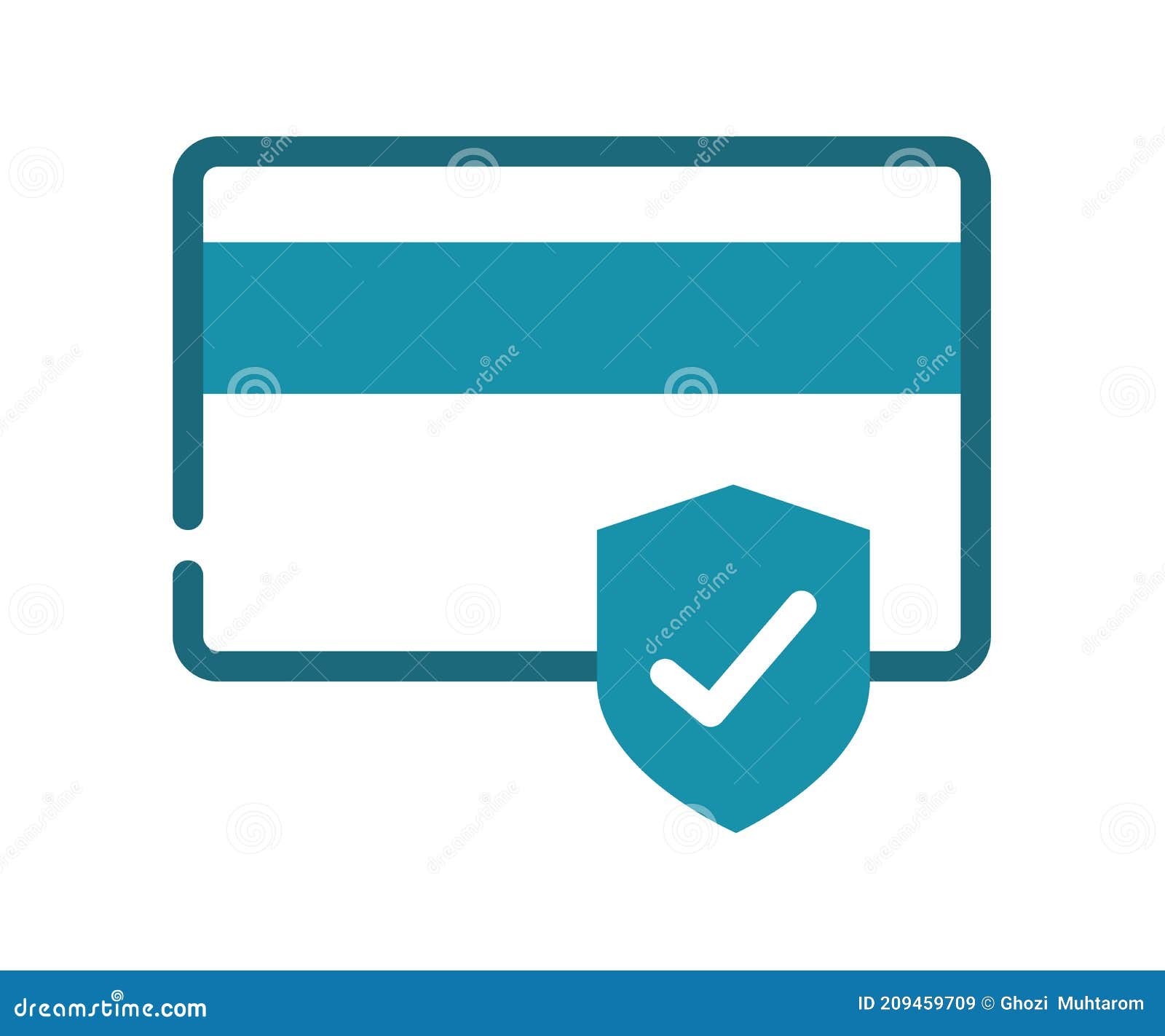 Secure Credit Card Transaction Single Isolated Icon with Solid Line ...