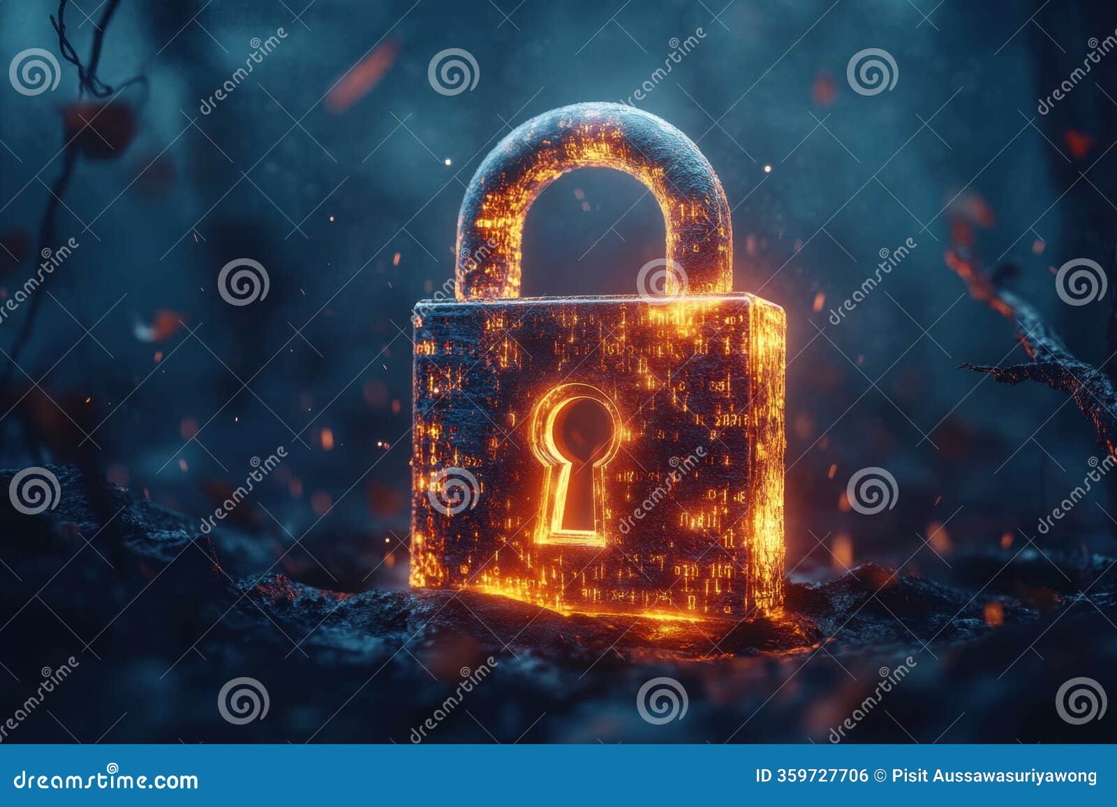 Secure Data Access Encrypted Binary Stream Forming a Digital Lock ...