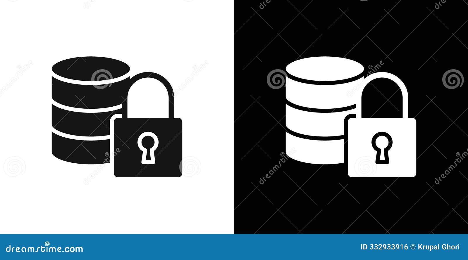 Secure Data Base Icon Logo Set Vector Stock Vector - Illustration of ...