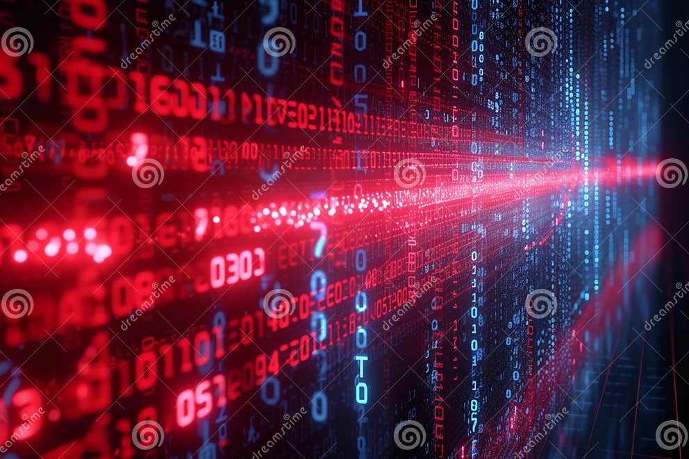 Secure Data Concept Encryption, Digital Binary, and Computer Virus Stock Illustration ...