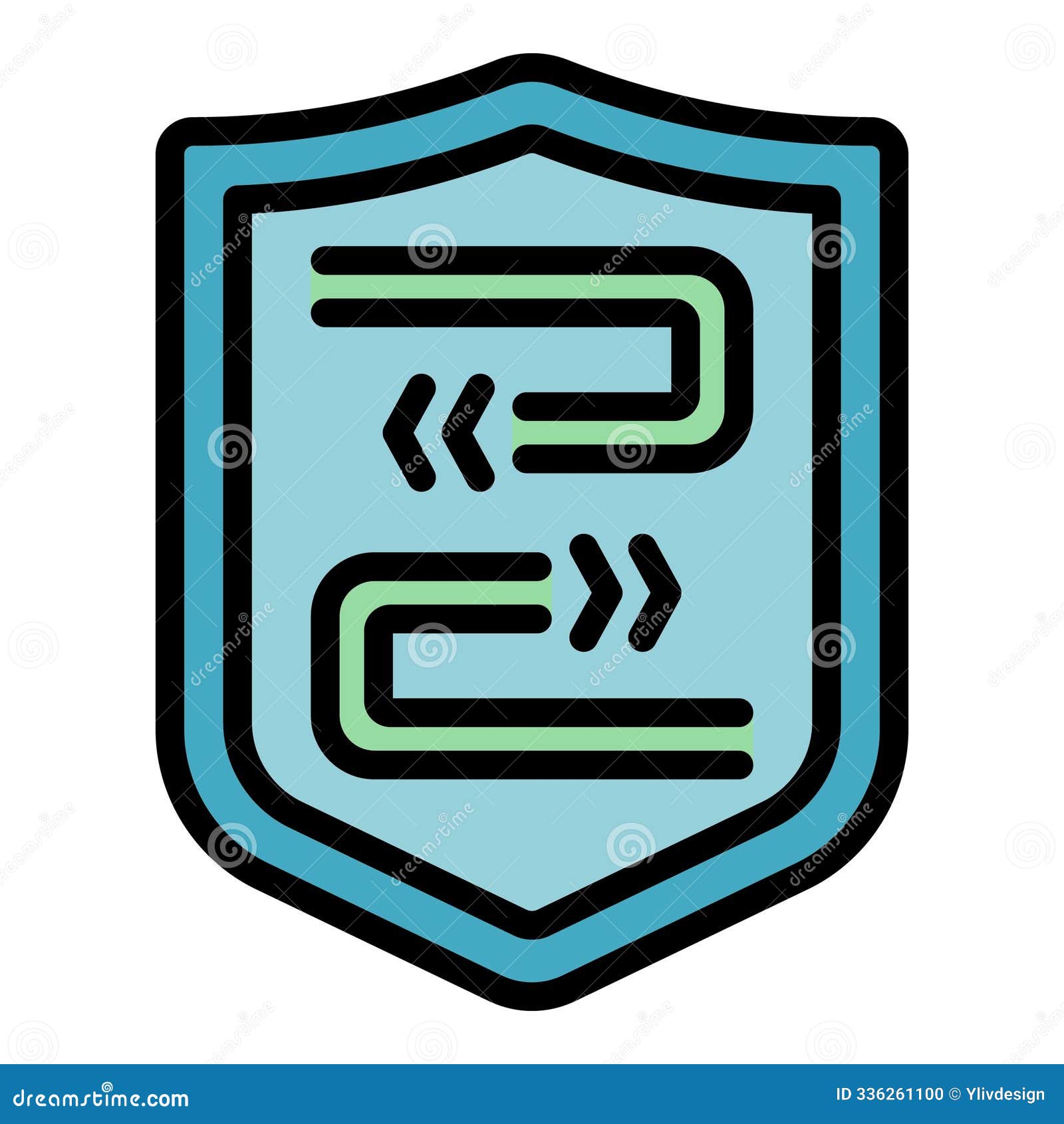 Secure Data Exchange Symbol with Shield Protecting Connections Stock ...