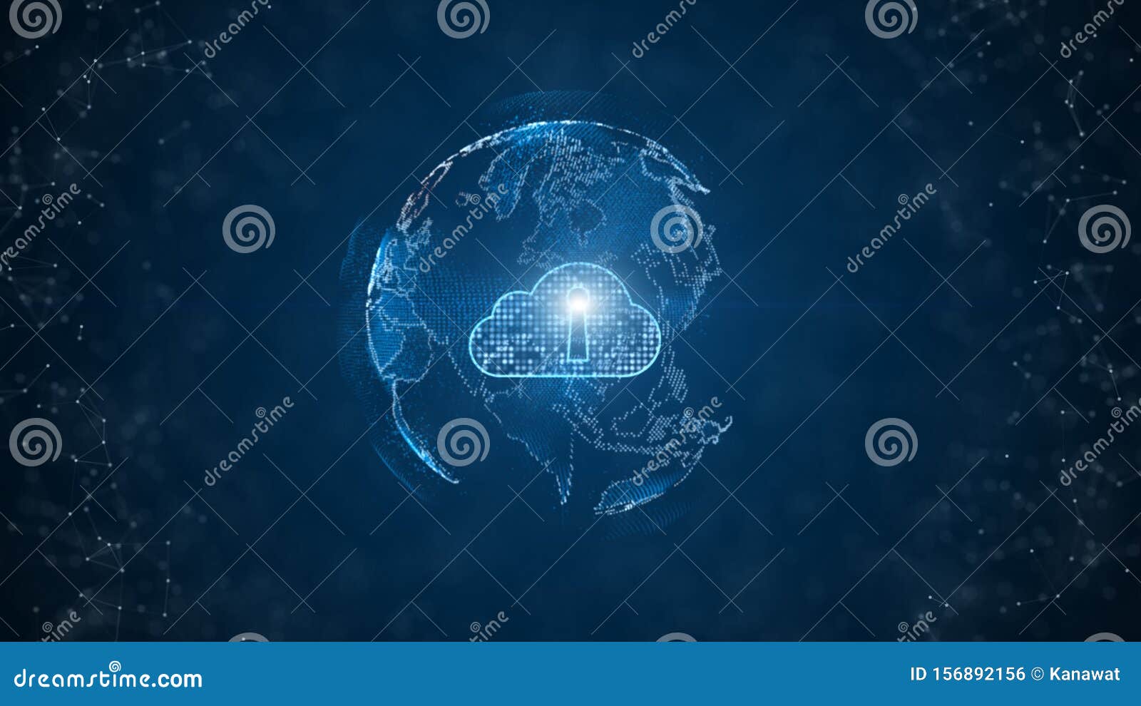 Secure Data Network Digital Cloud Computing Cyber Security Concept ...