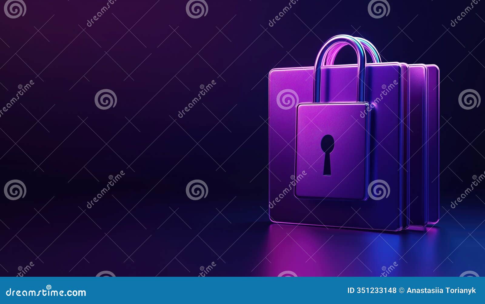 Secure Data and Privacy with Folder Lock Stock Photo - Image of access ...