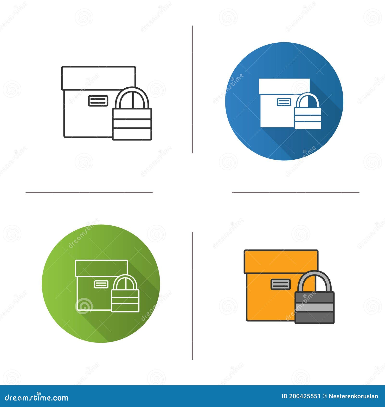 Secure delivery icon stock vector. Illustration of drawing - 200425551