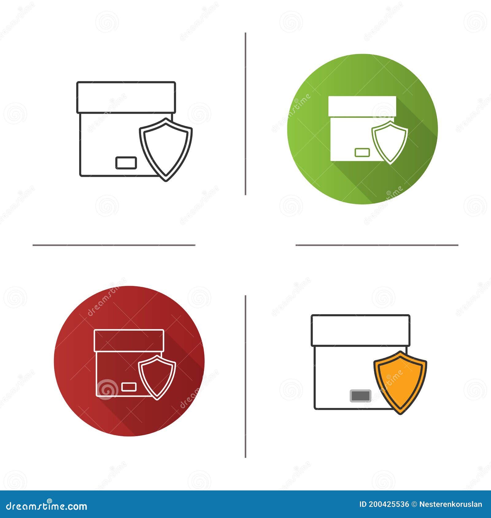 Secure delivery icon stock vector. Illustration of inside - 200425536