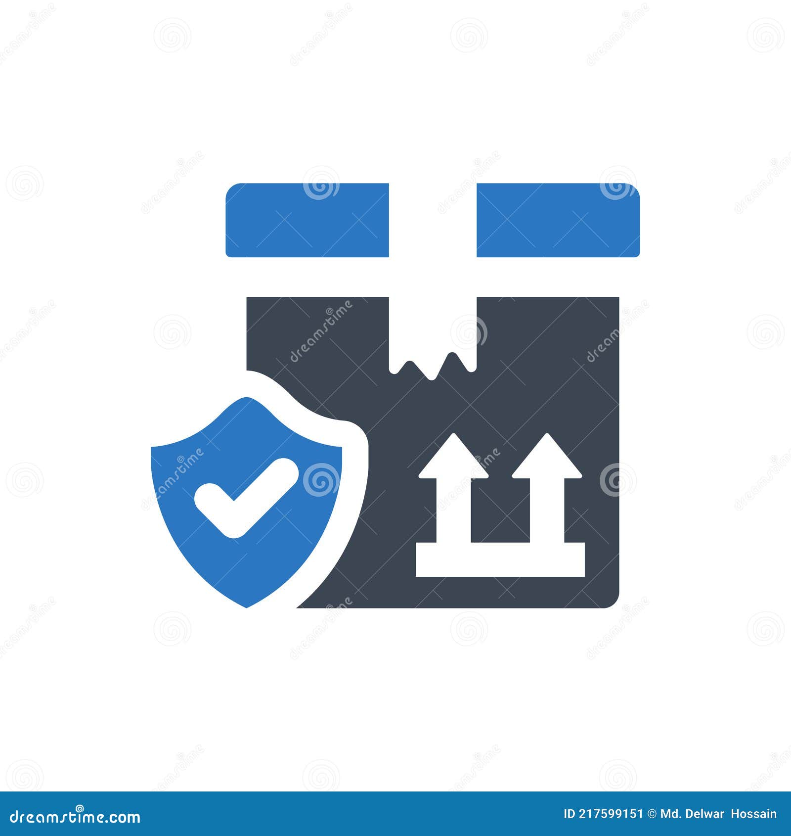 Secure delivery icon stock vector. Illustration of insurance - 217599151