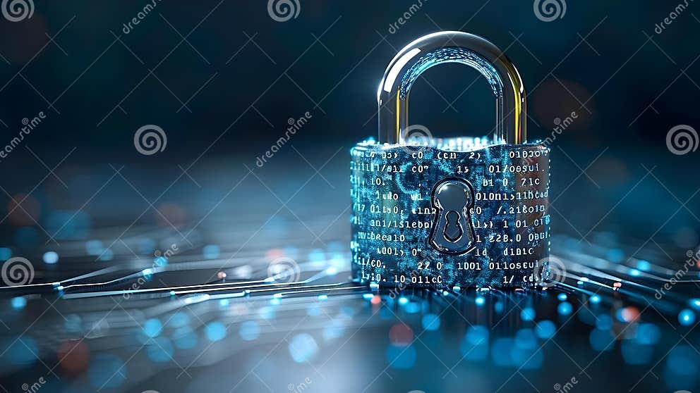 Secure Digital Lock among Binary Streams. Concept Digital Security ...