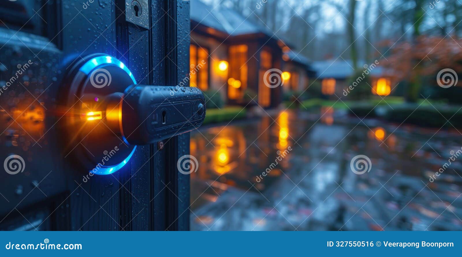 Secure Digital Lock on a Home Door with Encryption Symbols for Safety ...