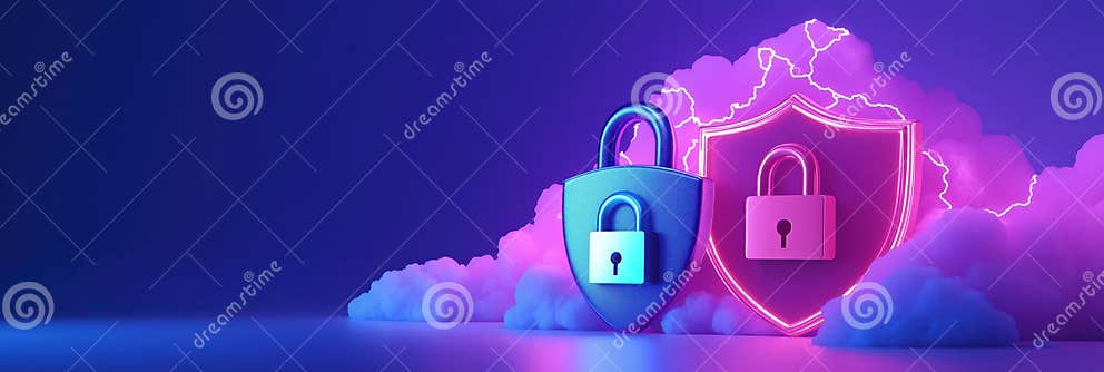 Secure Digital Locks with Vibrant Colors and Lightning Effects Create ...