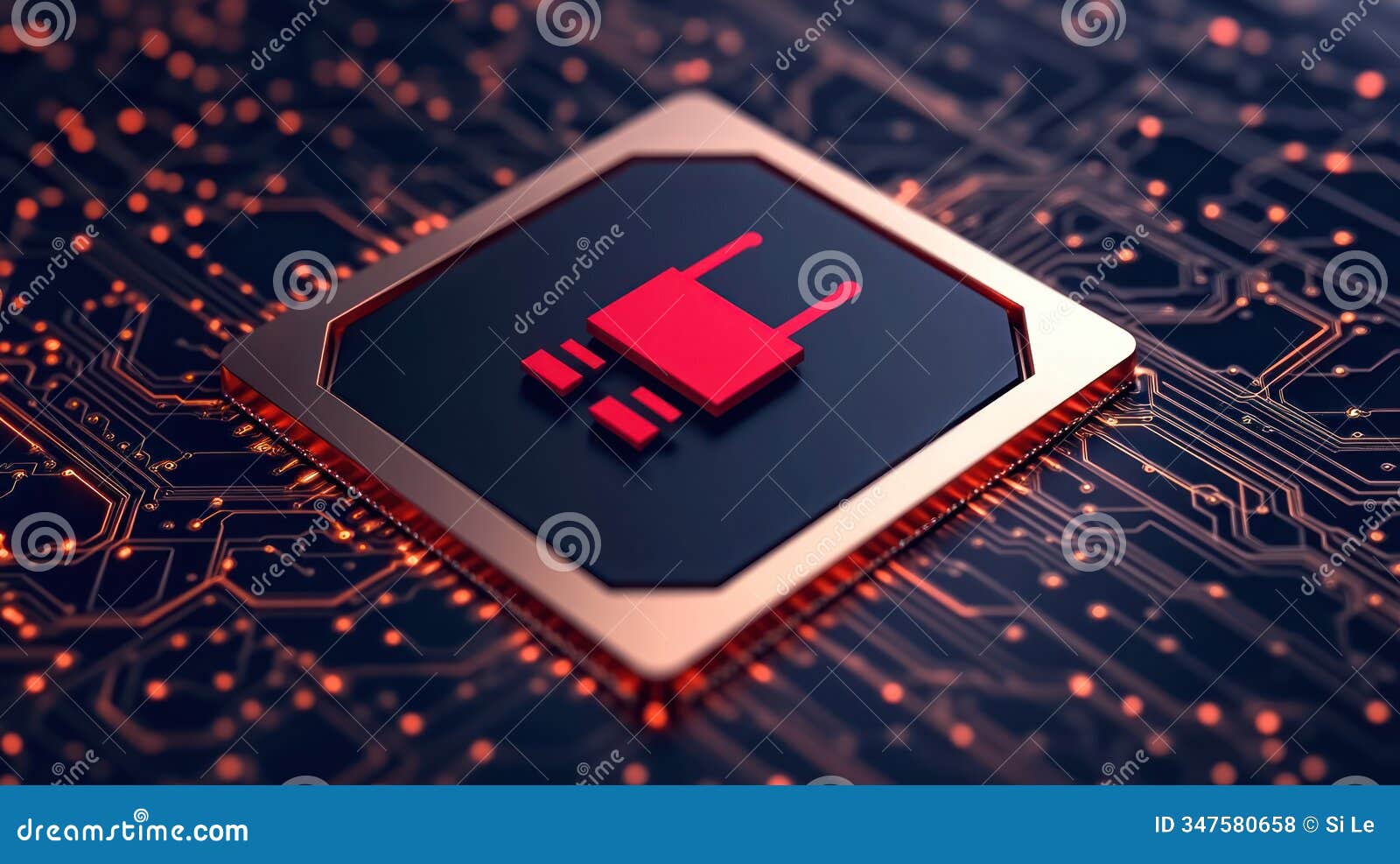 Secure Digital Network: Cybersecurity Shield and Circuit Lines Hologram ...
