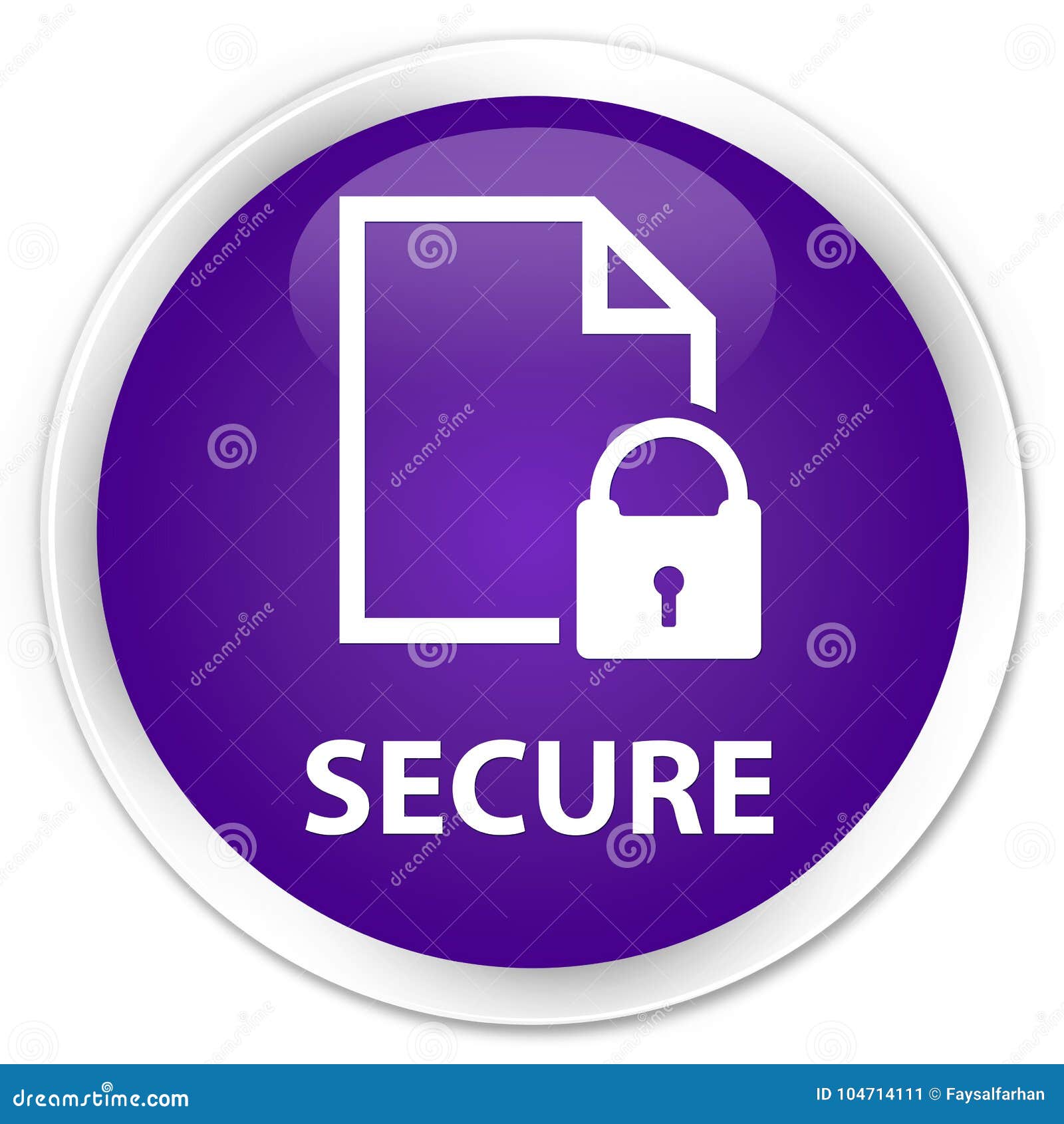 Secure (document Page Padlock Icon) Premium Purple Round Button Stock ... Secure (document Page Padlock Icon) Premium Purple Round Button Stock ...