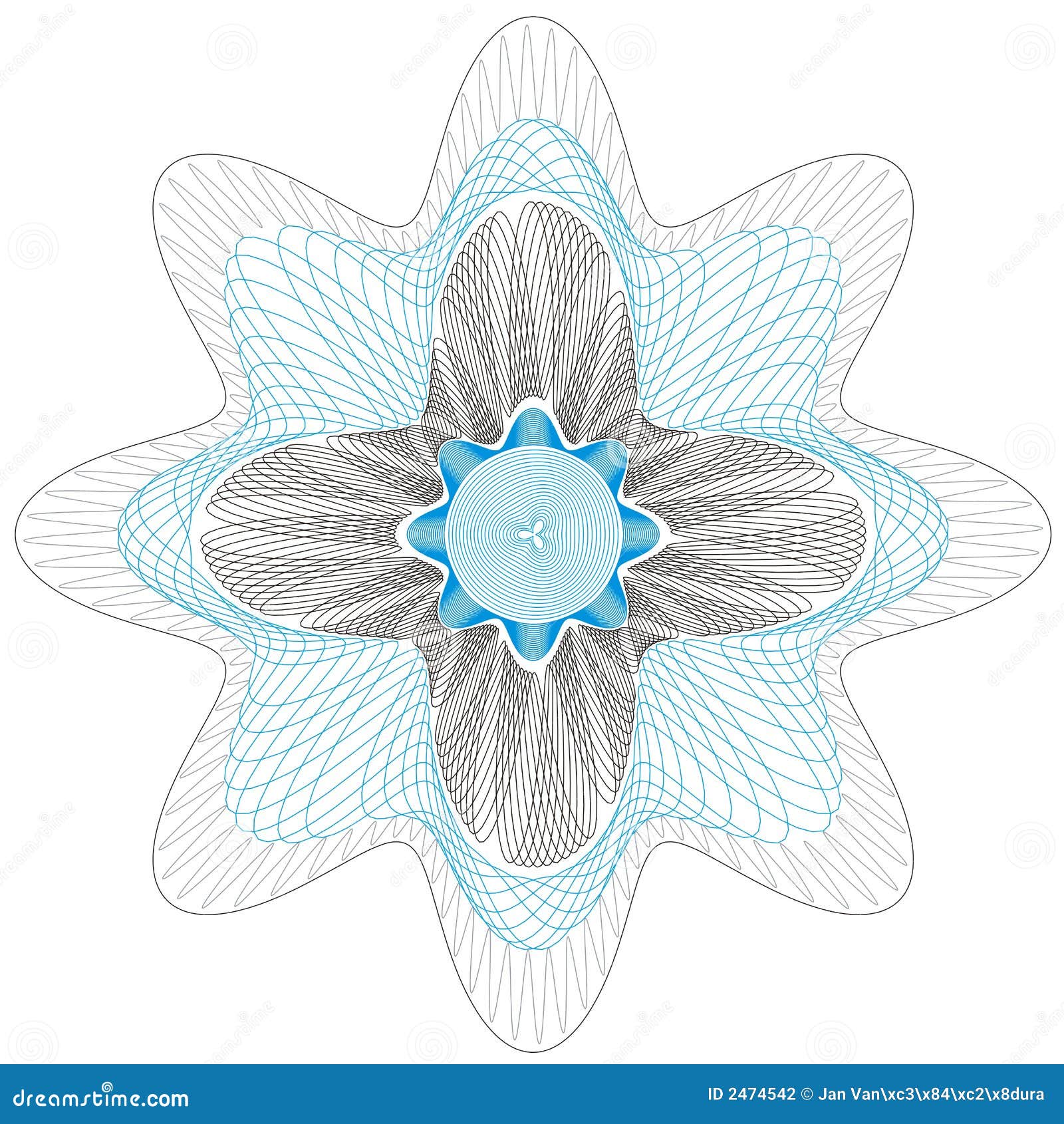 Secure document rosetta stock vector. Illustration of ornament - 2474542