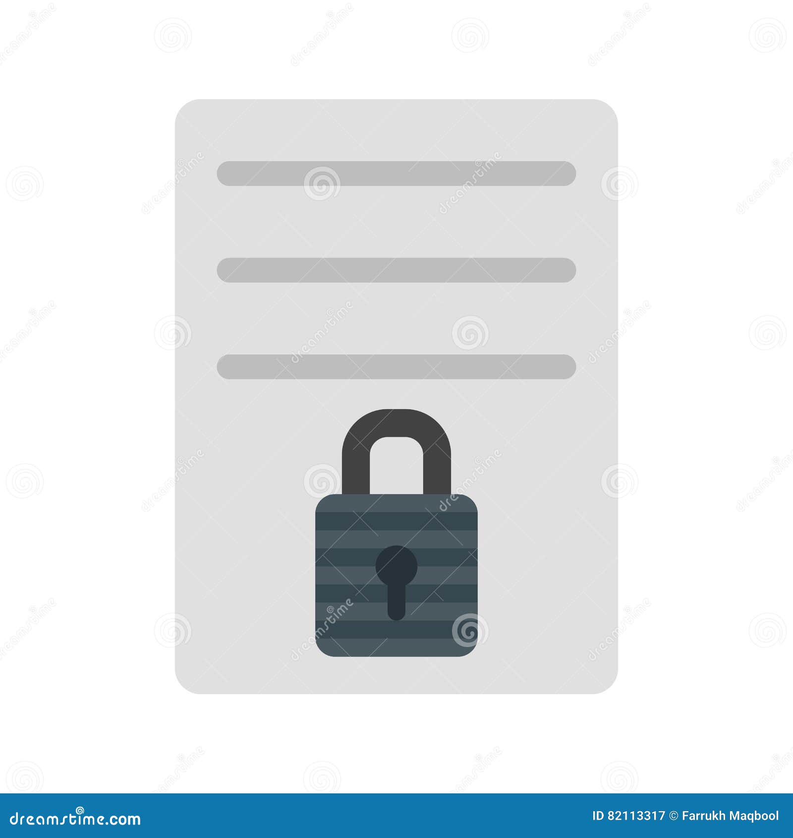 Secure Document stock illustration. Illustration of save - 82113317