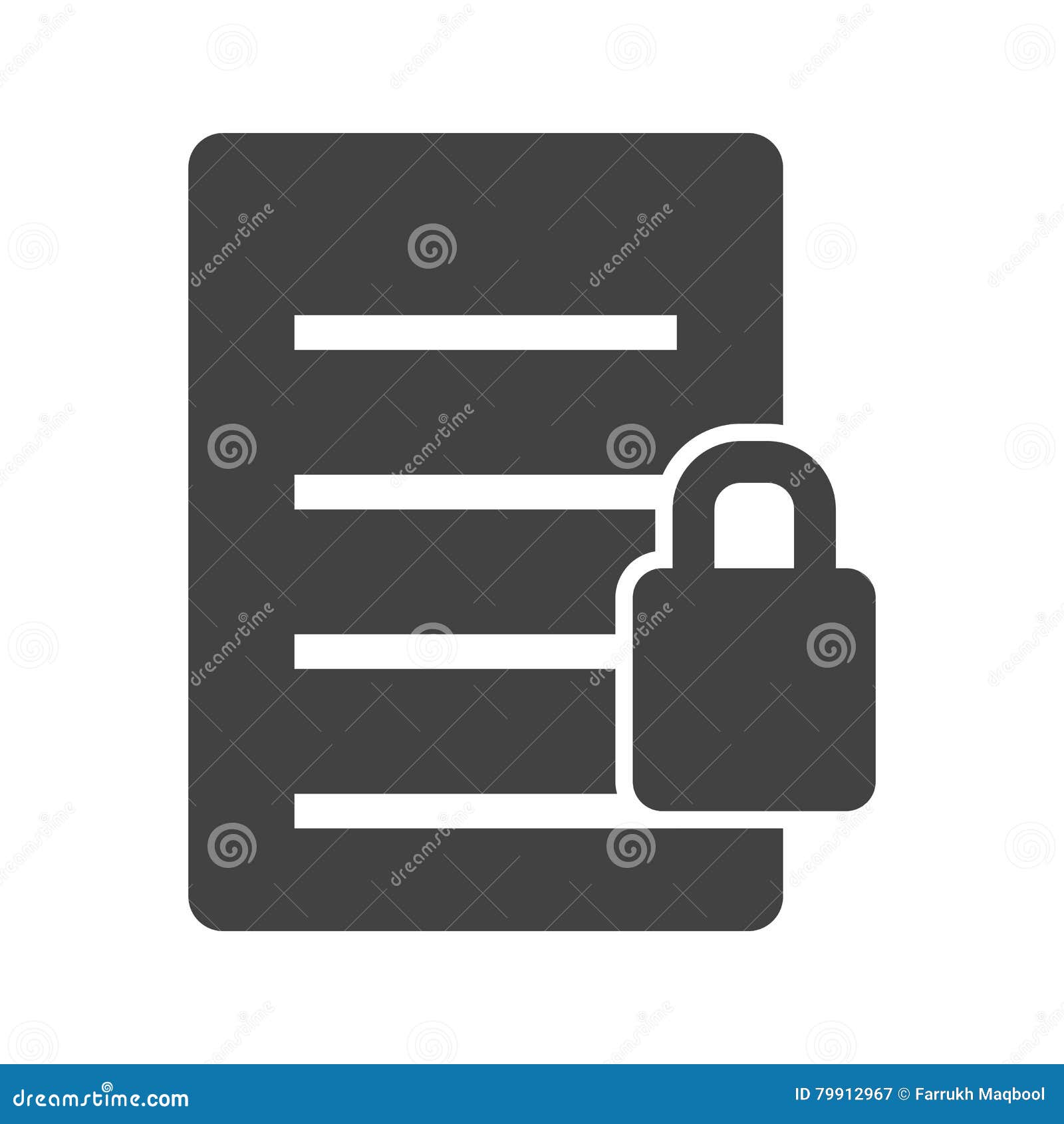 Secure Document stock vector. Illustration of concept - 79912967