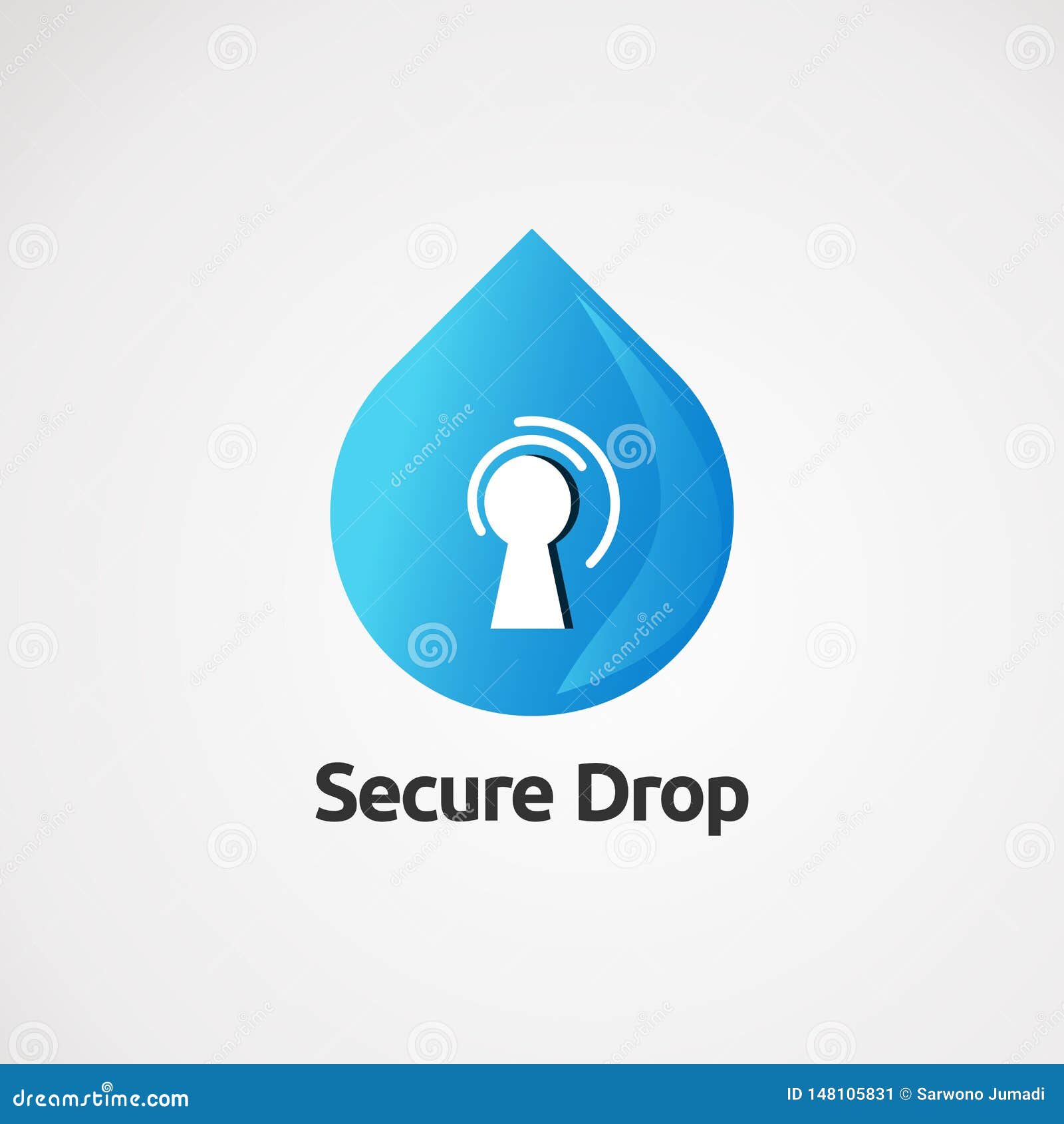 Secure Drop with Modern Concept, Icon, Element, and Template for ...