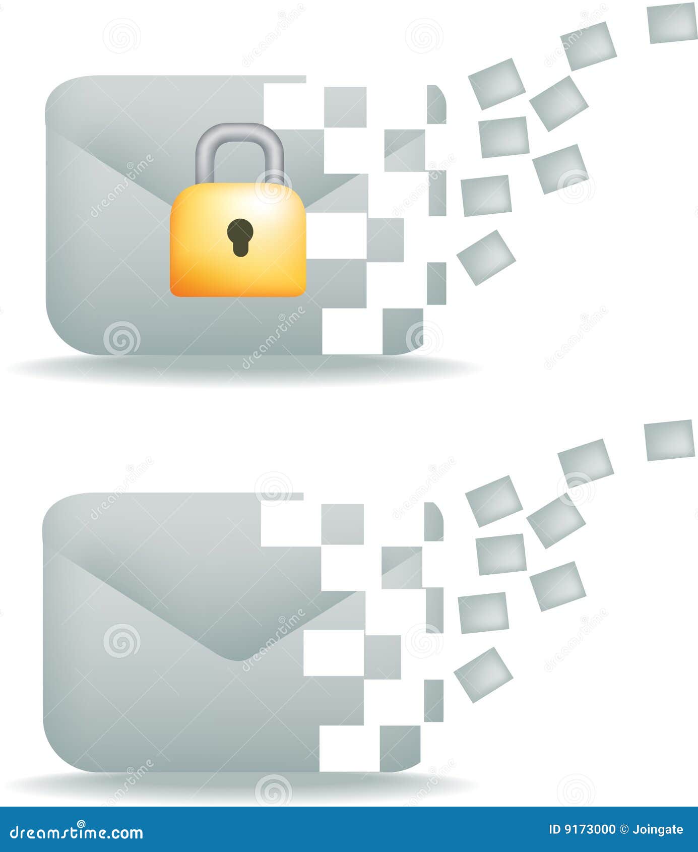 Secure Email Symbols Vector Illustration | CartoonDealer.com #143507322