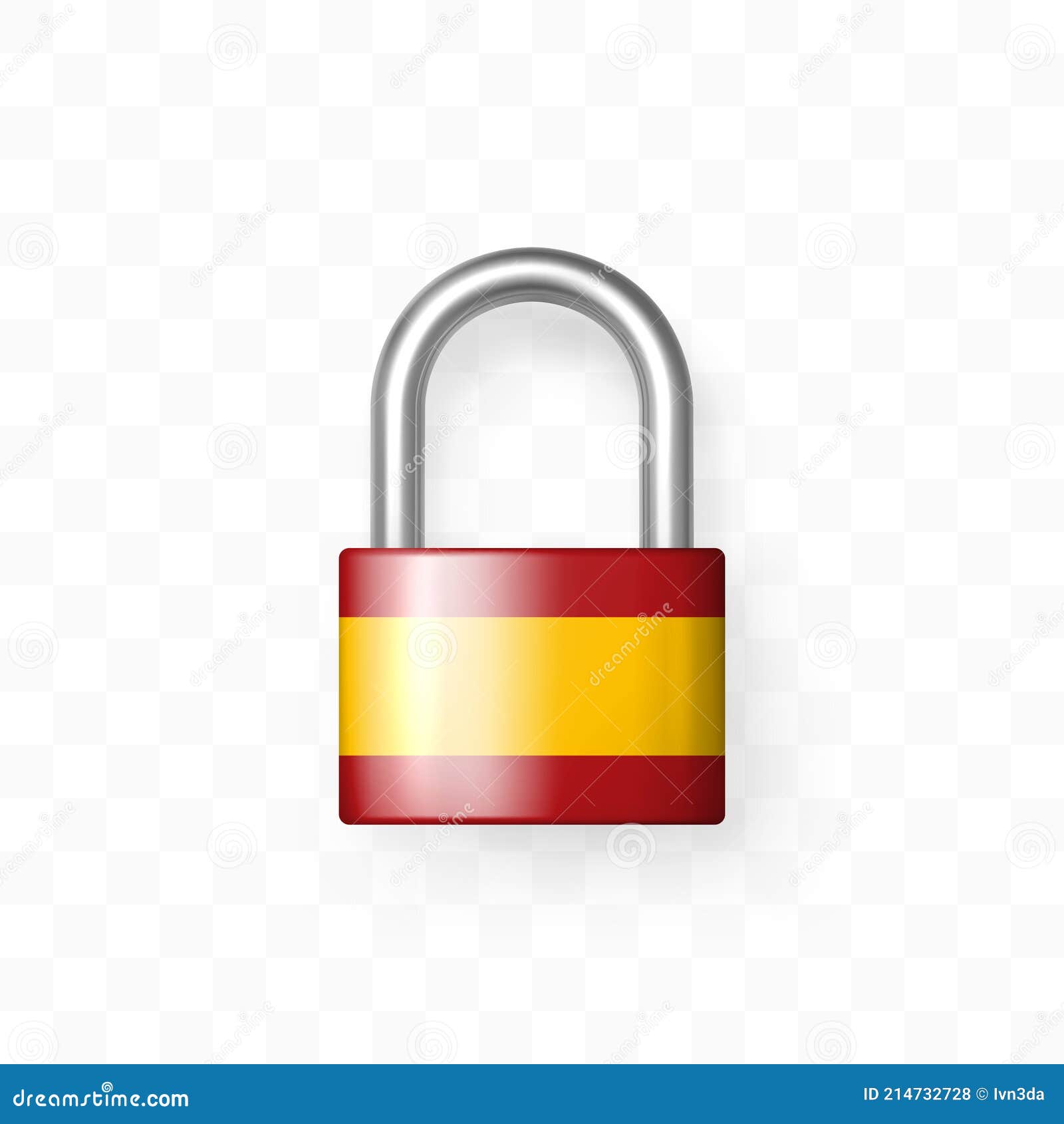 Secure Enclosed Padlock With The Image Of The Flag Of Denmark. Isolated ...