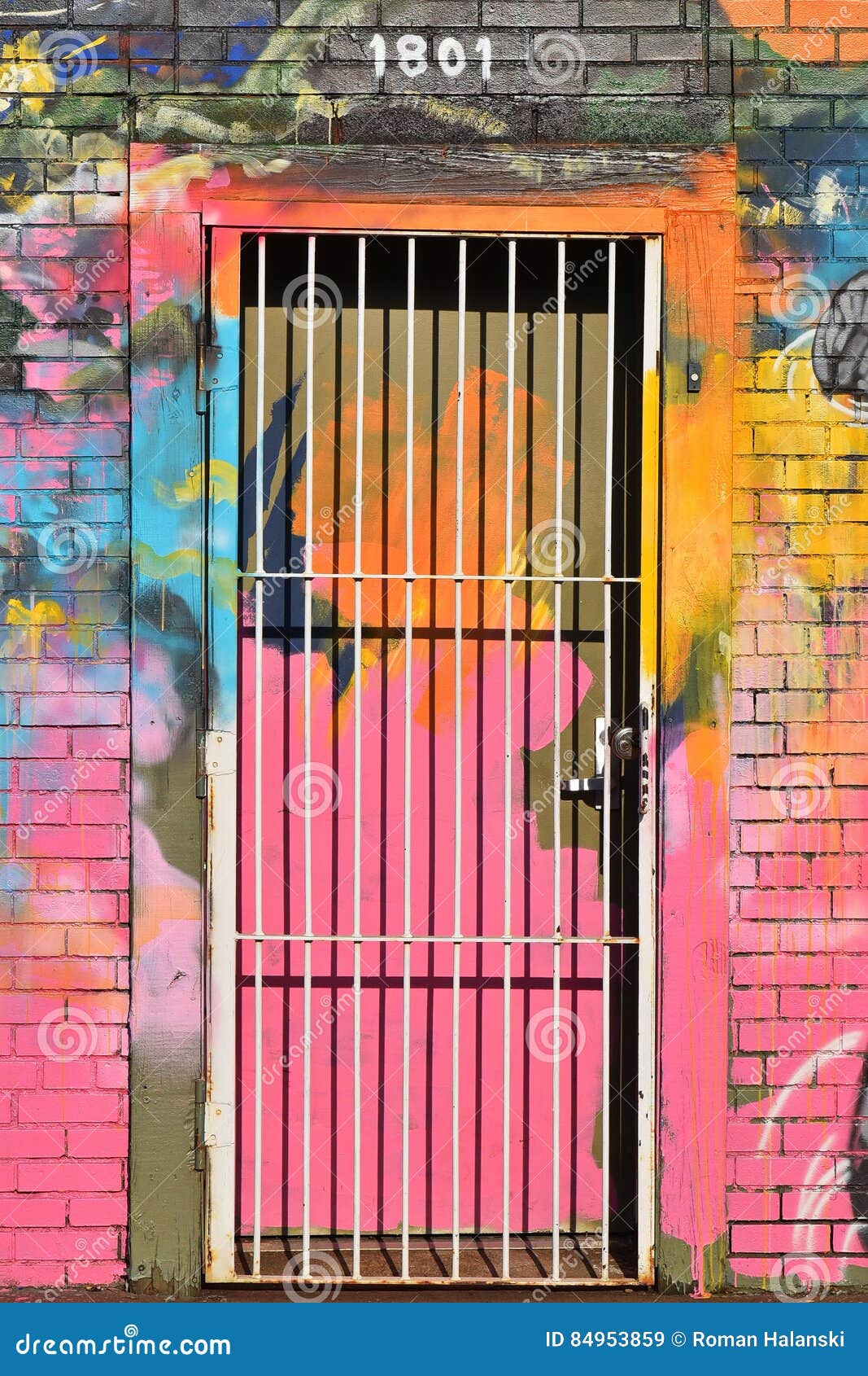 Secure Entrance editorial stock image. Image of address - 84953859