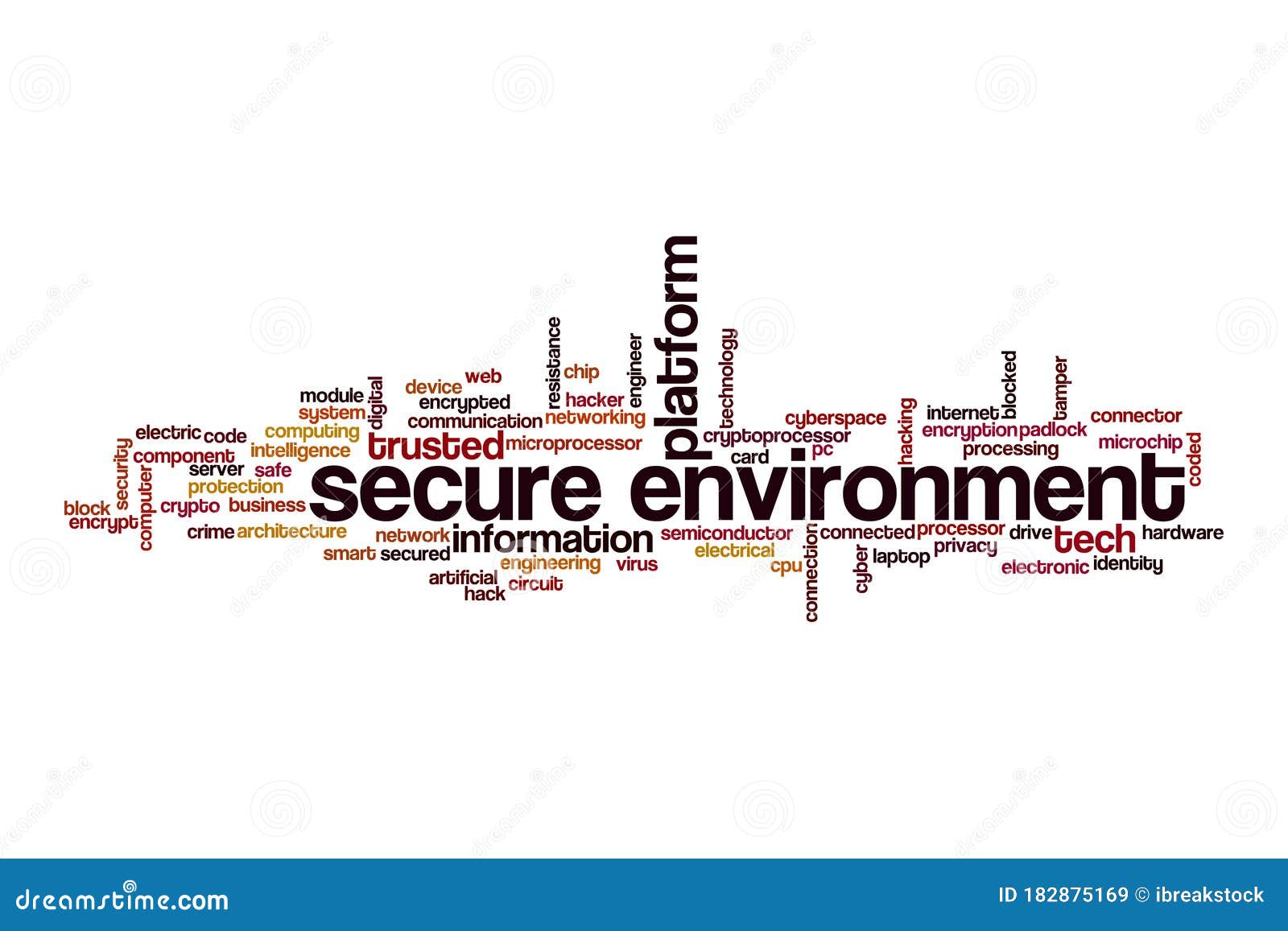 Secure Environment Cloud Concept Stock Illustration - Illustration of ...
