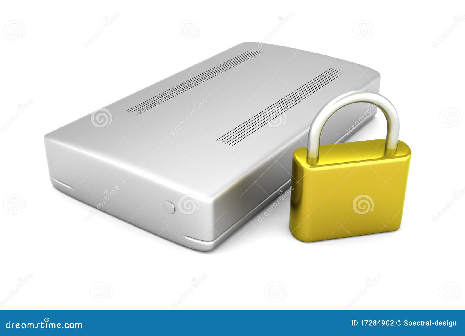 Secure external Hard Drive stock illustration. Illustration of external ...