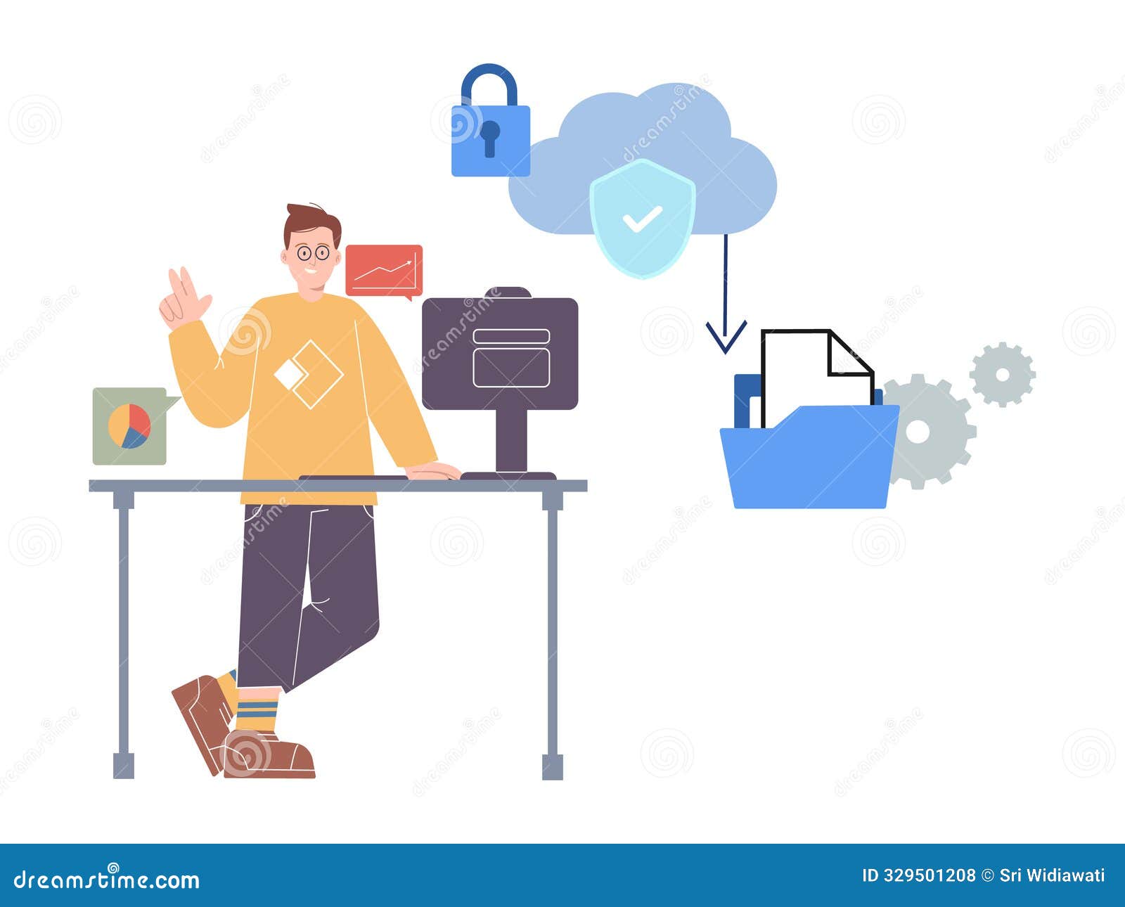 Secure File Sharing Data File Document Securing Private Safe Cloud ...