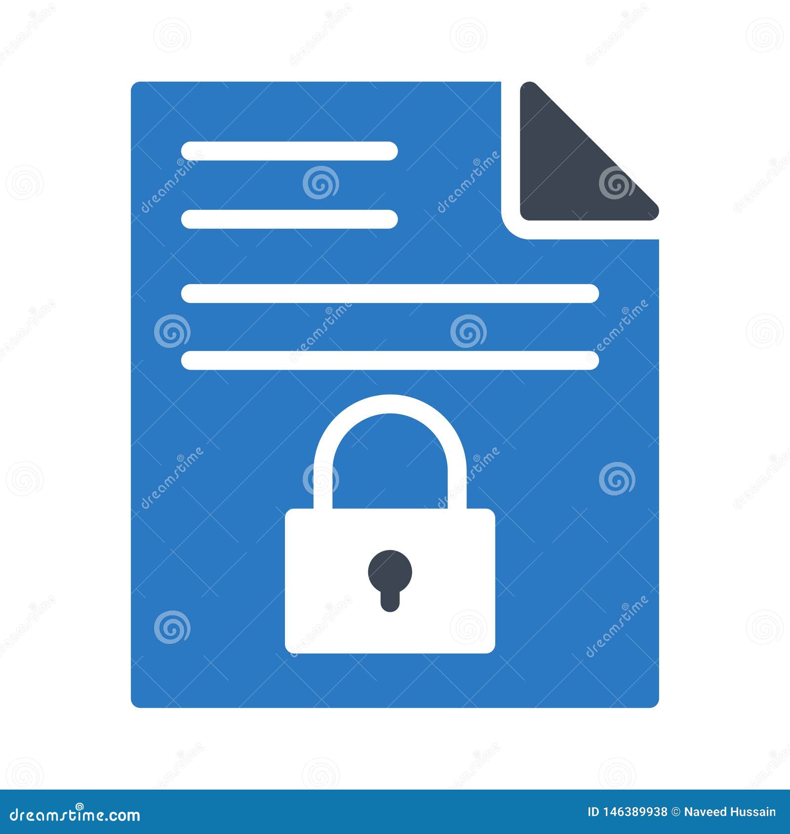 Secure File Glyph Color Vector Icon Stock Illustration - Illustration ...