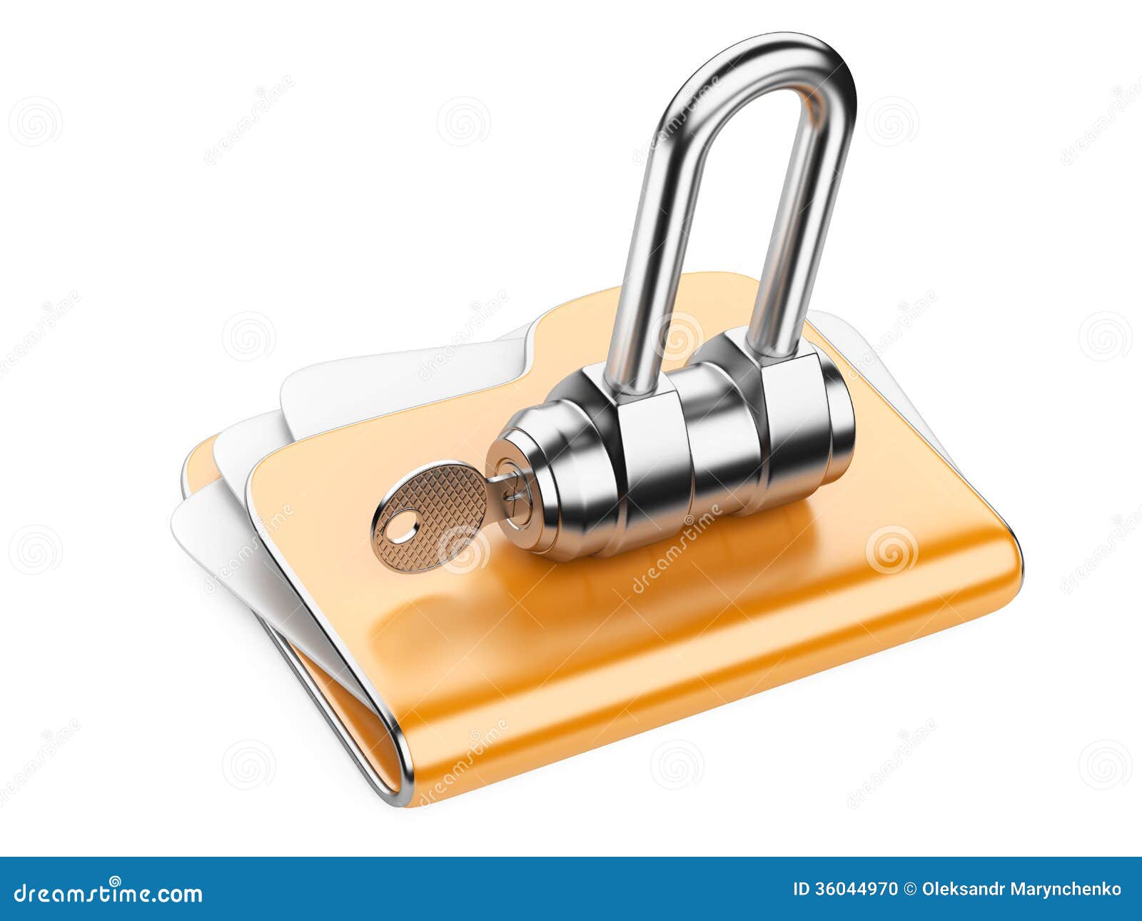 Secure Files. Folder with Key. Stock Illustration - Illustration of ...