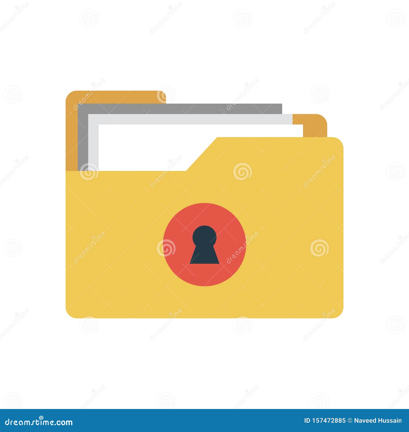 Secure flat vector icon stock illustration. Illustration of design ...