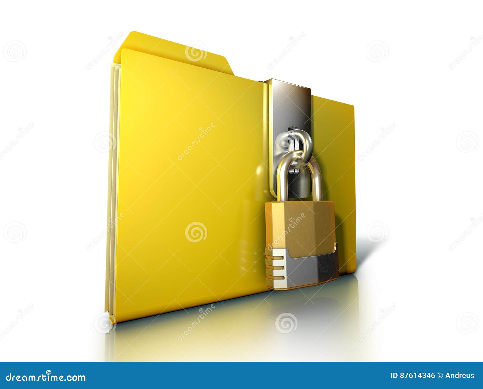 Secure folder stock illustration. Illustration of closed - 87614346