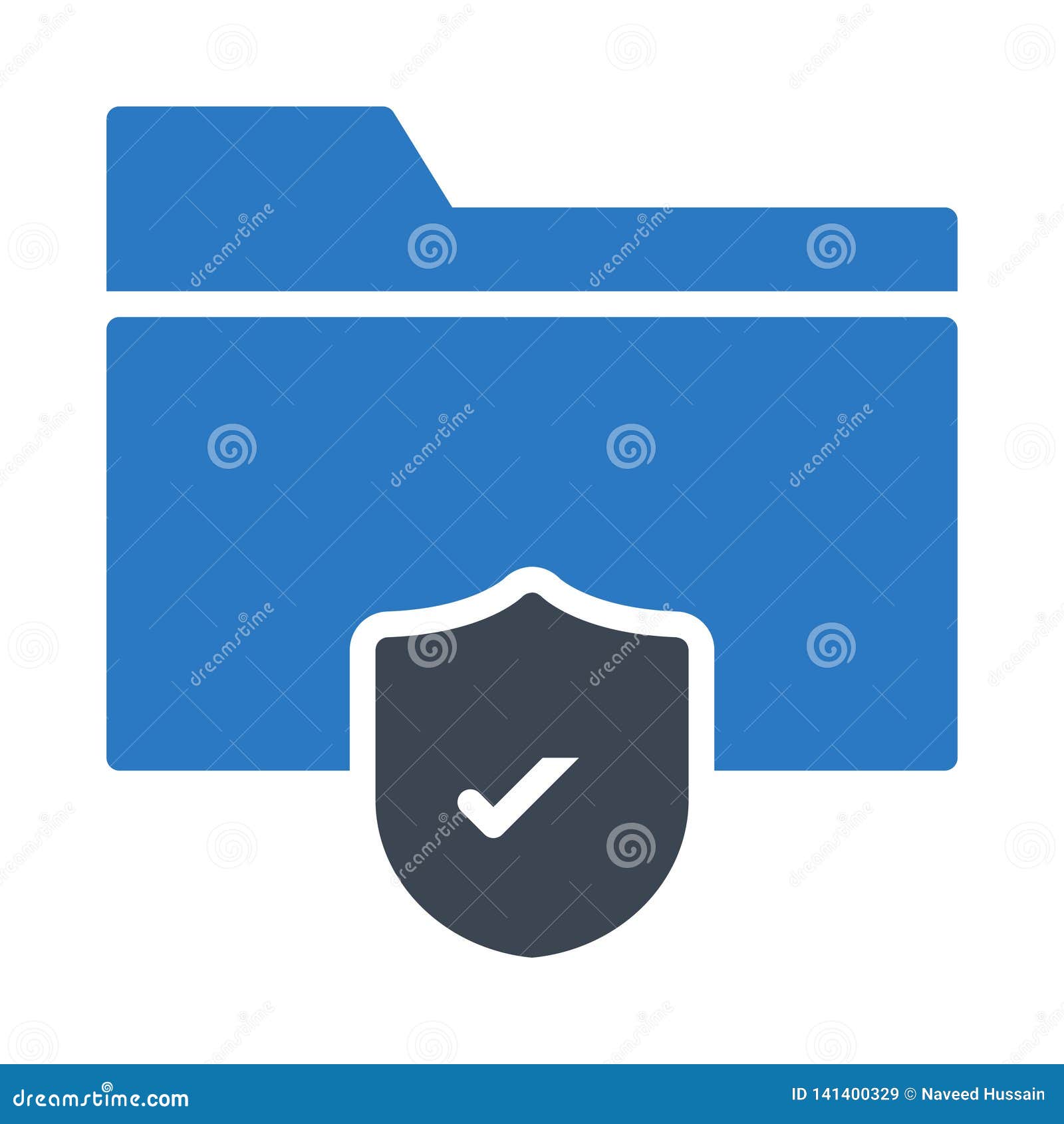 Secure Folder Glyph Color Flat Vector Icon Stock Illustration ...