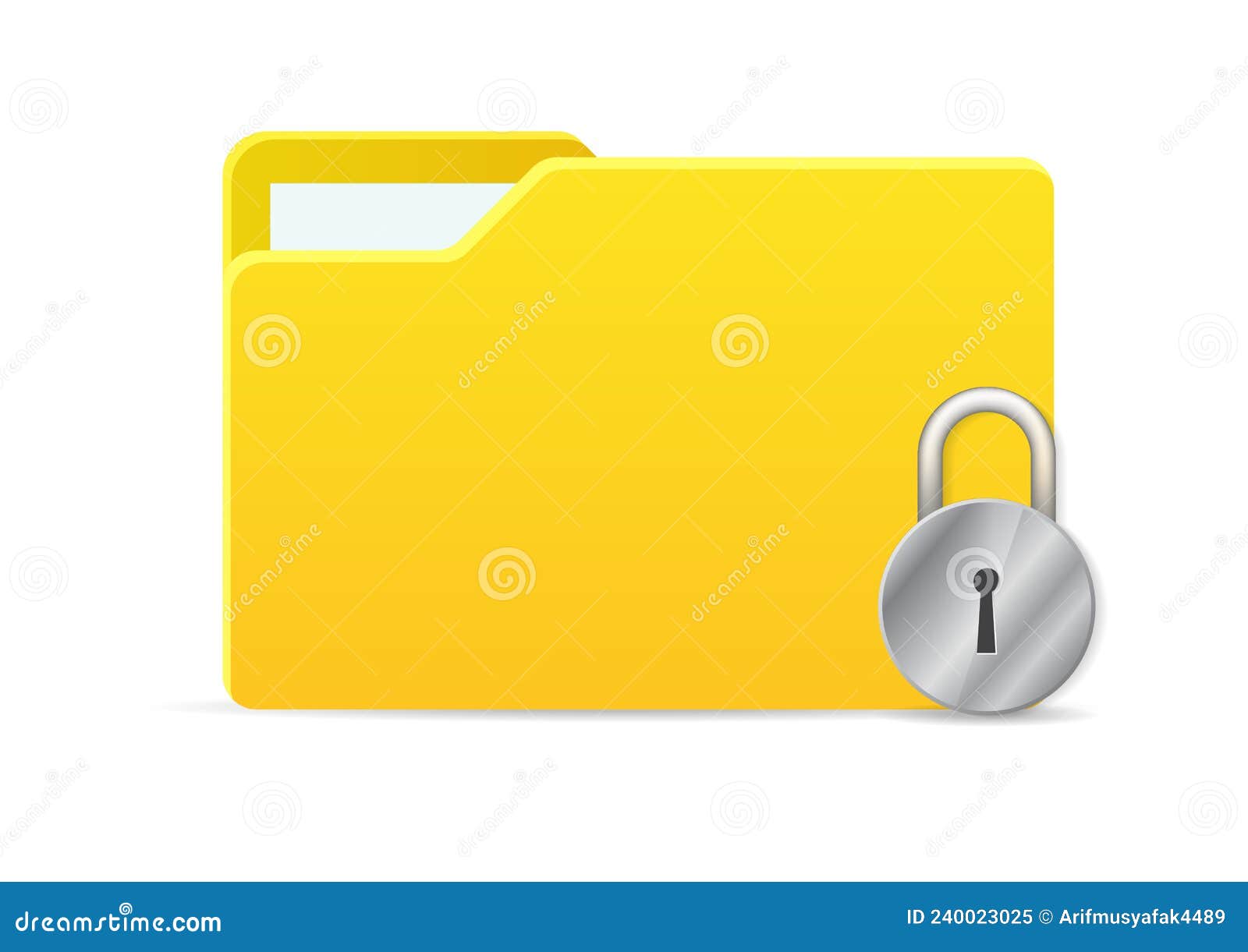 Secure folder vector icon stock vector. Illustration of concept - 240023025