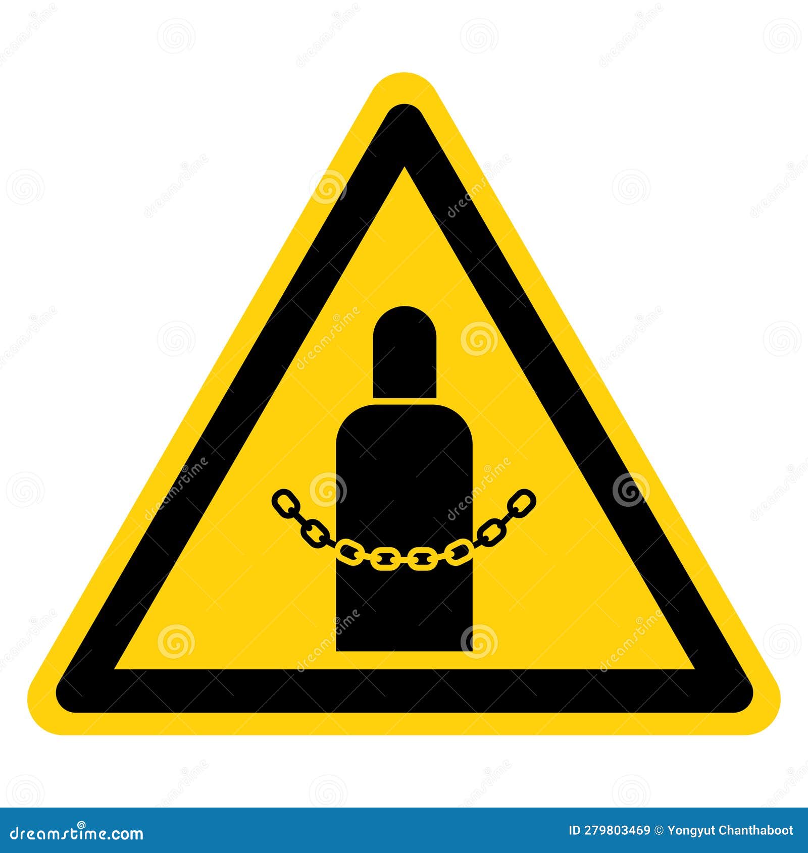 Secure Gas Cylinders Symbol Sign ,Vector Illustration, Isolate on White ...