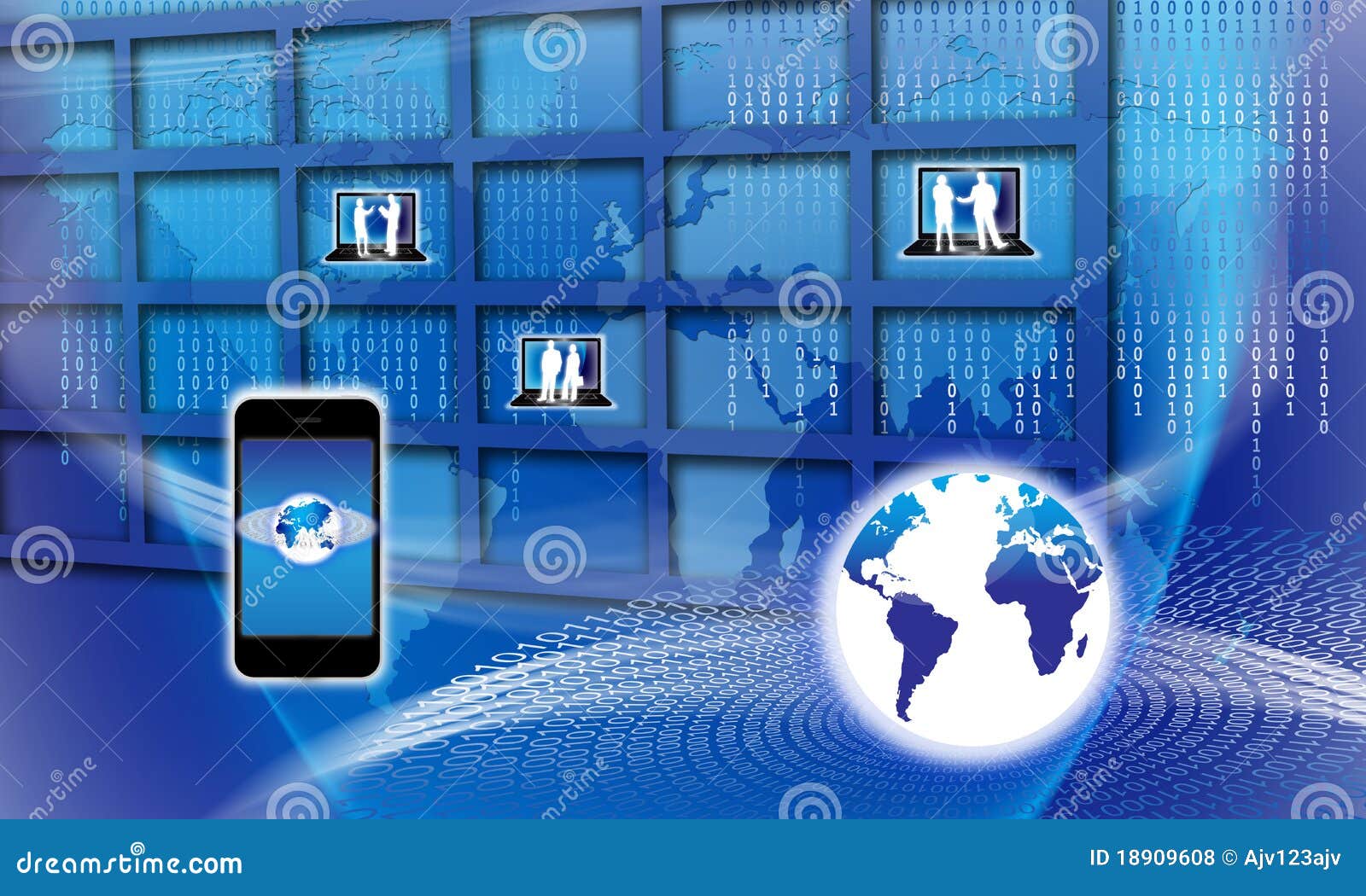 Secure Global Information Technology Stock Illustration - Illustration ...