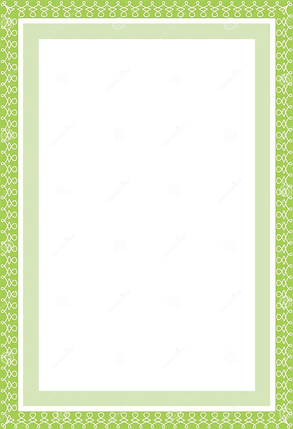 Secure green border in A4 stock vector. Illustration of ticket - 2291648