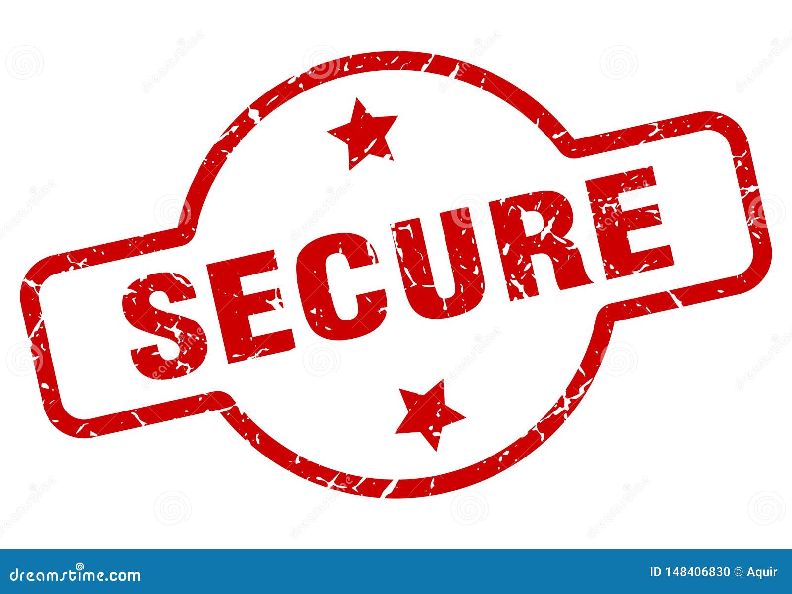 Secure stamp stock vector. Illustration of isolated - 148406830