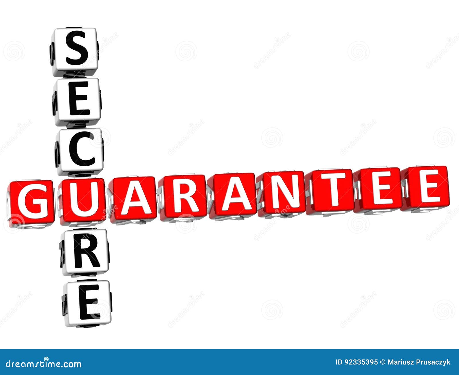 Secure Guarantee Crossword stock illustration. Illustration of ...
